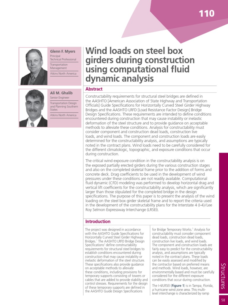 Atkins Wind Loads On Steel Box Girders | PDF | Lift (Force) | Flight Dynamics (Fixed Wing Aircraft)