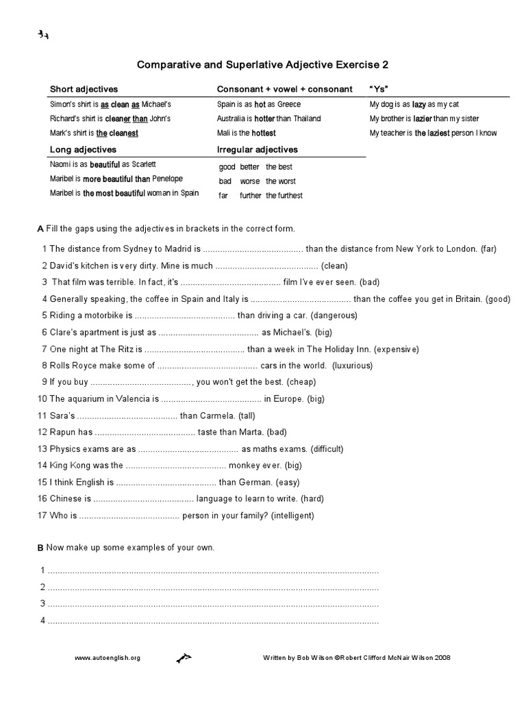 Comparative Superlative As... As | PDF