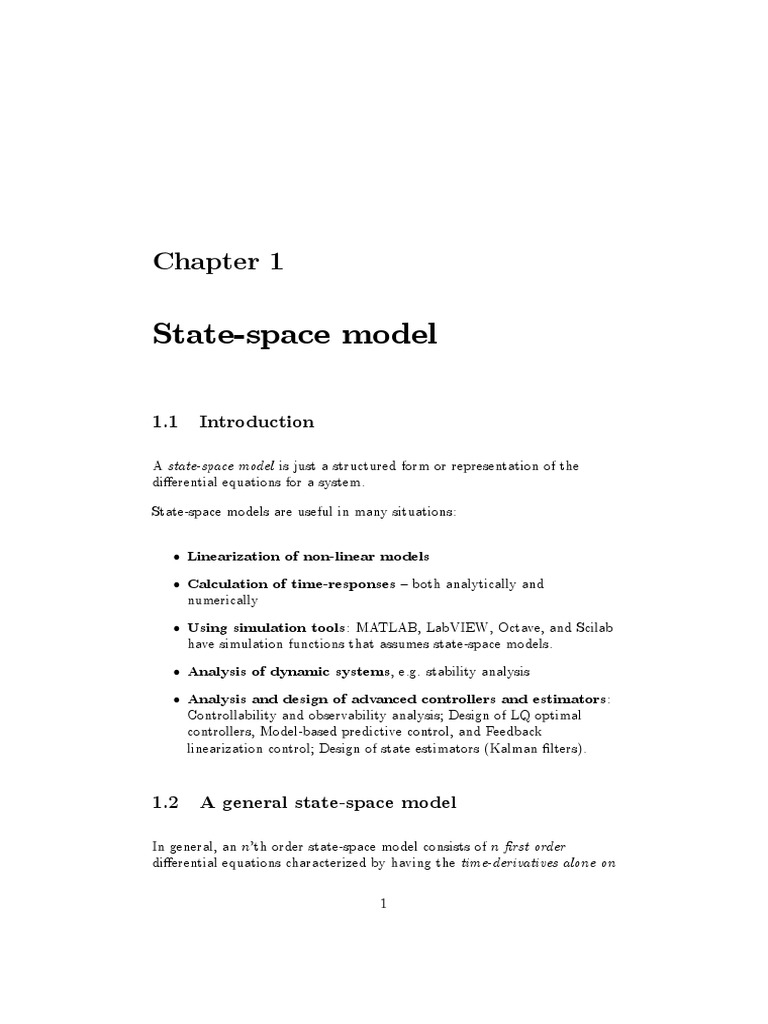State Space Model Pdf Systems Theory Systems Science 5368