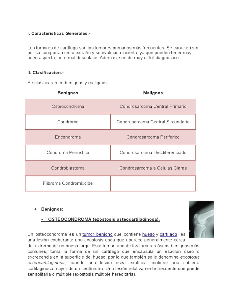 Tumores de Cartilago | PDF | Hueso | Rodilla