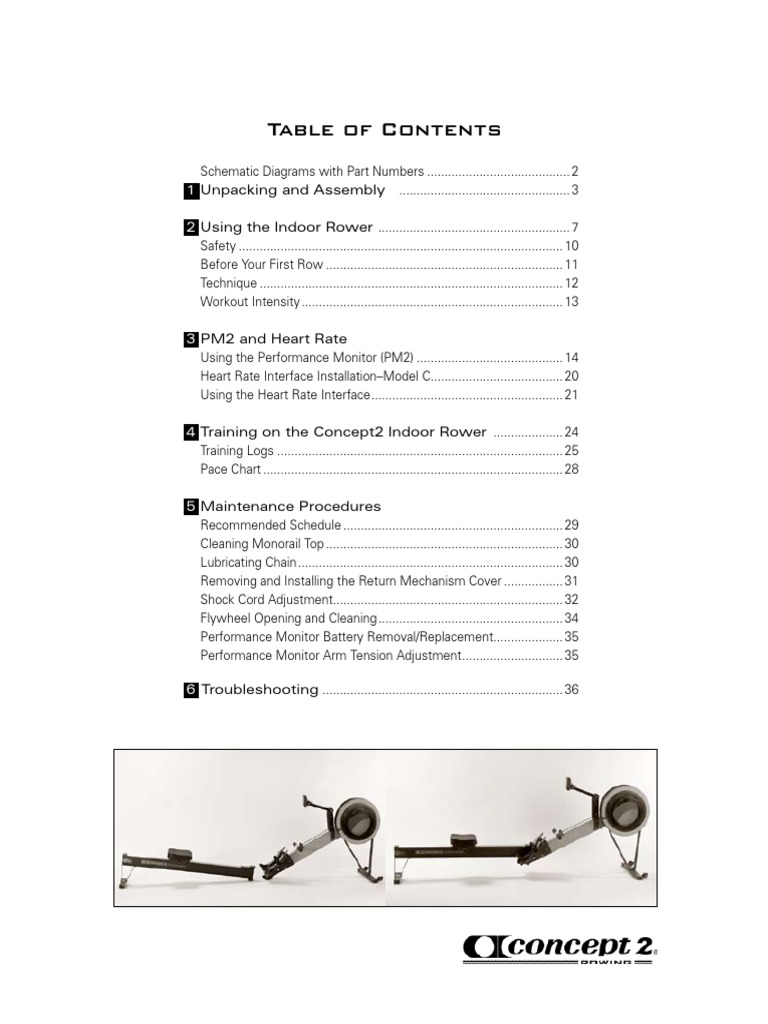 Concept 2 Rower Model C UsersManual | PDF | Physical Fitness | Radio