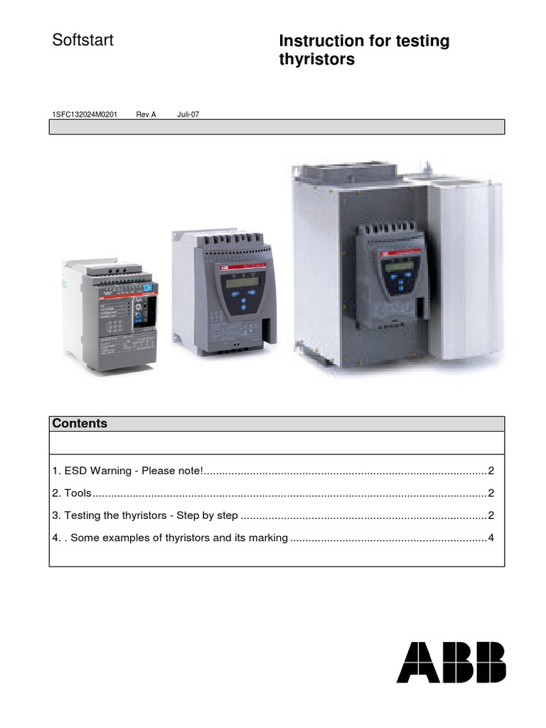 ABB Testing Thyristors | Electrostatic Discharge | Electrical Components