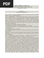 Omnibus Election Code | PDF | President Of The Philippines | World Politics