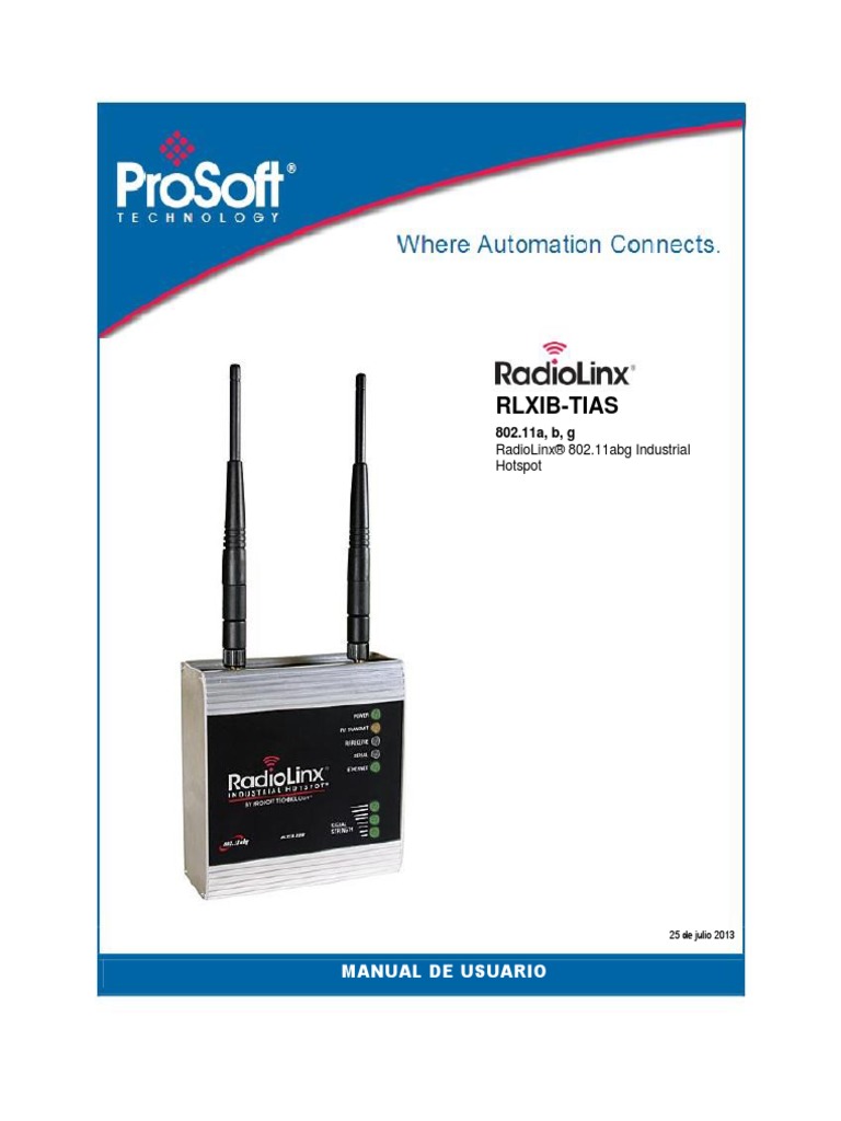 RLXIB IHW User Manual RADIO Prosoft Español | PDF | Ieee 802.11 | Point ...
