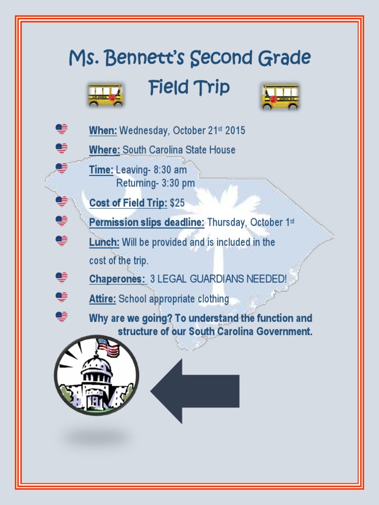 Second Grade Field Trip to SC State House | PDF