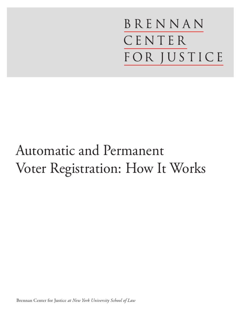 Automatic Voter Registration Explained | PDF | Voter Registration ...
