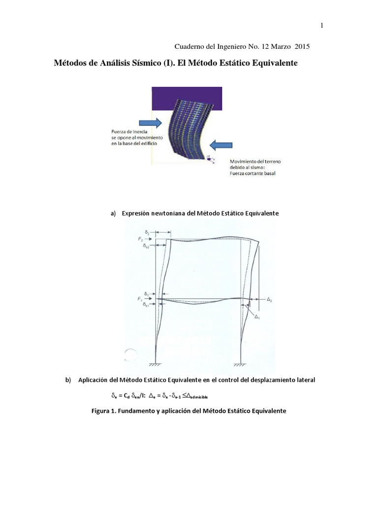 Método Estatico Equivalente | Rigidez | Fuerza