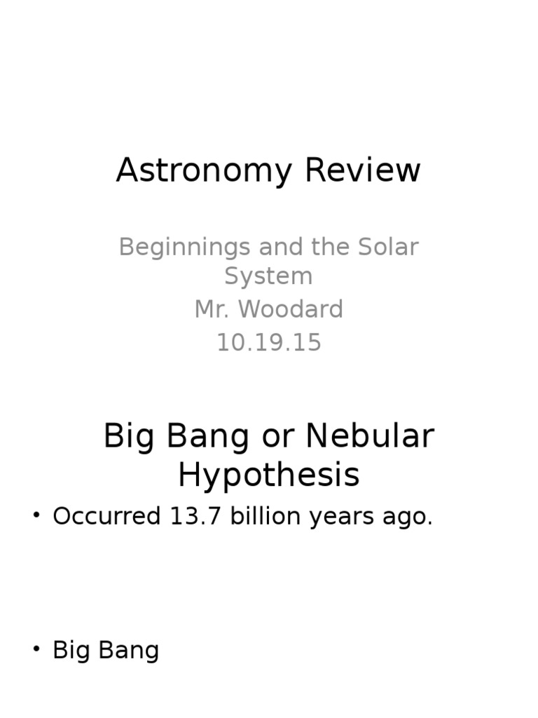 Astronomy Review | PDF | Planets | Solar System
