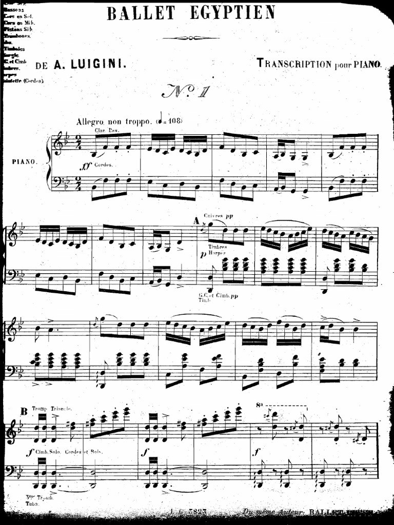 Ballet Égyptien (Luigini, Alexandre) | PDF | Divertissement (Général)