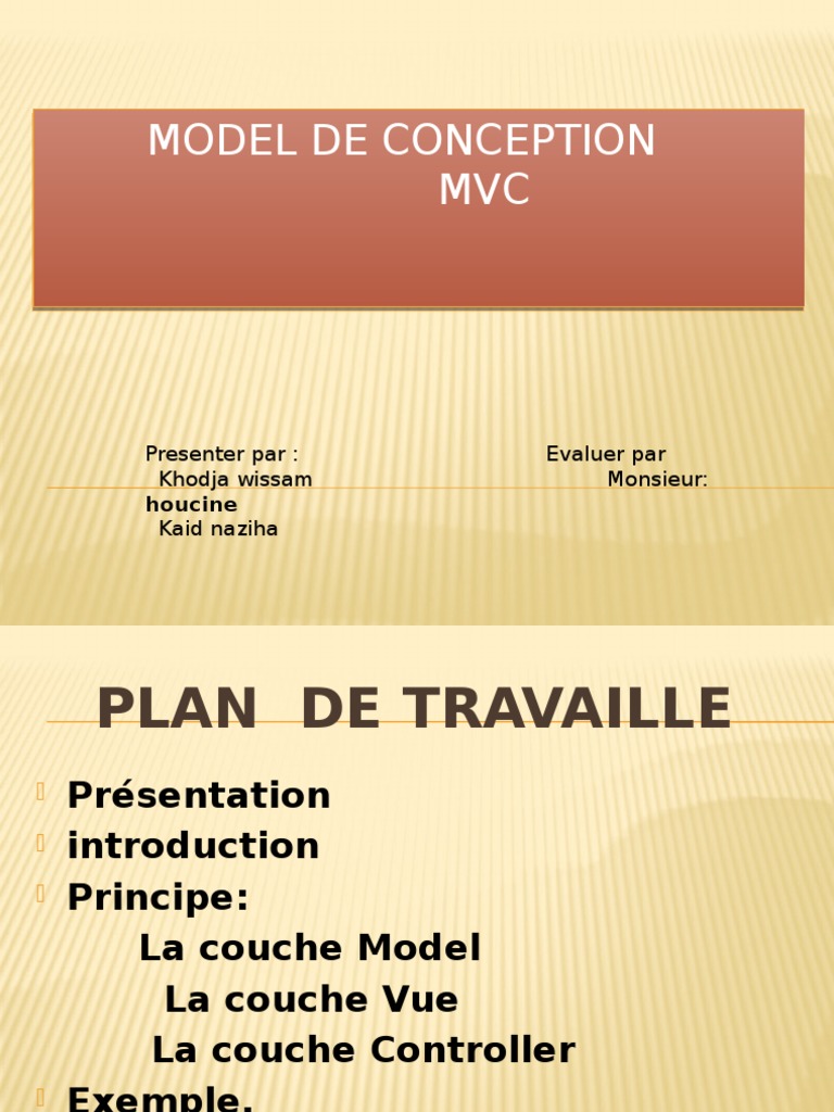 MVC | PDF | Modèle-vue-contrôleur | Logiciel