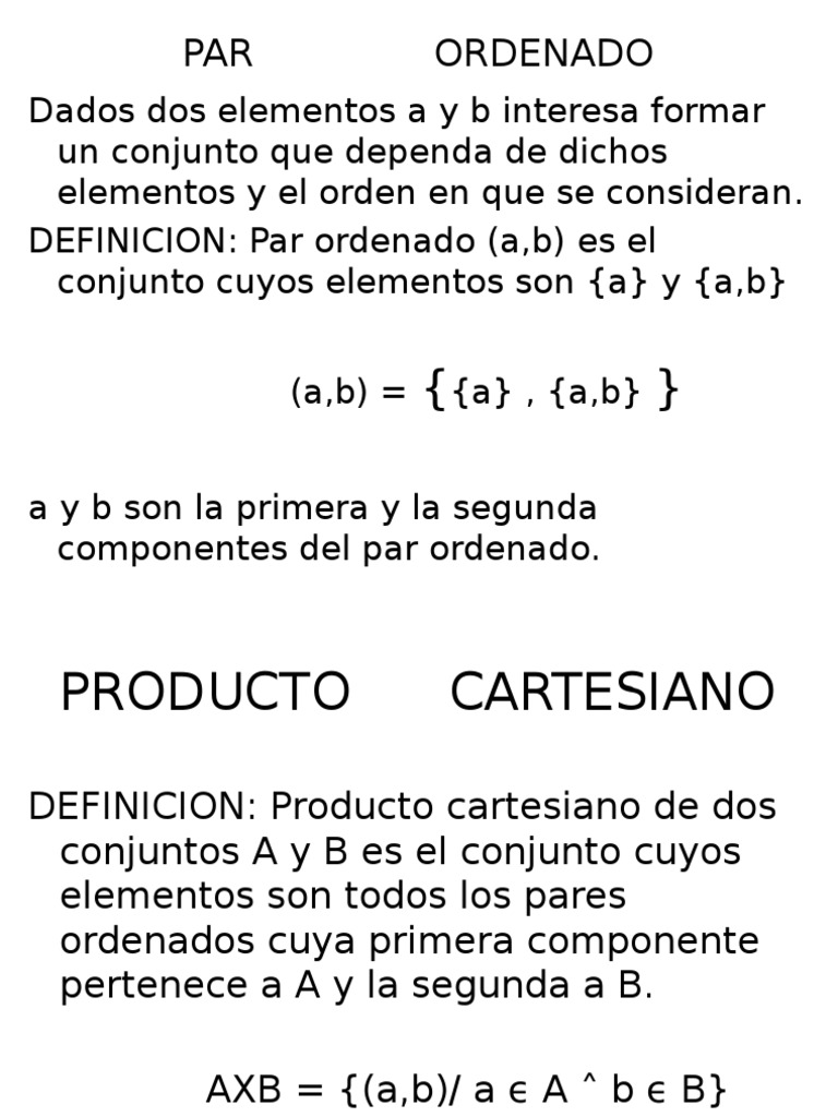 Producto Cartesiano, Producto Composición, Relaciones | Conjunto ...