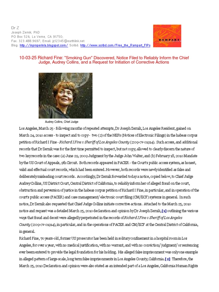 10-03-25 Richard Fine | PDF | Cm/Ecf | Judgment (Law)