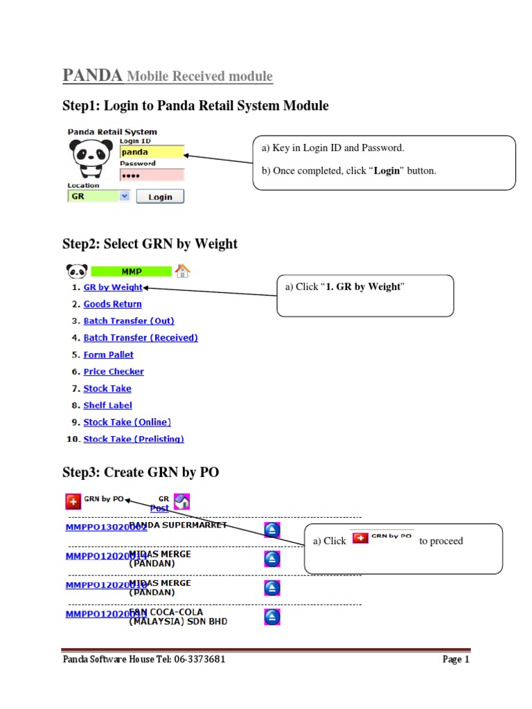 PANDA Mobile Received Module New Version | PDF | Point Of Sale | Barcode