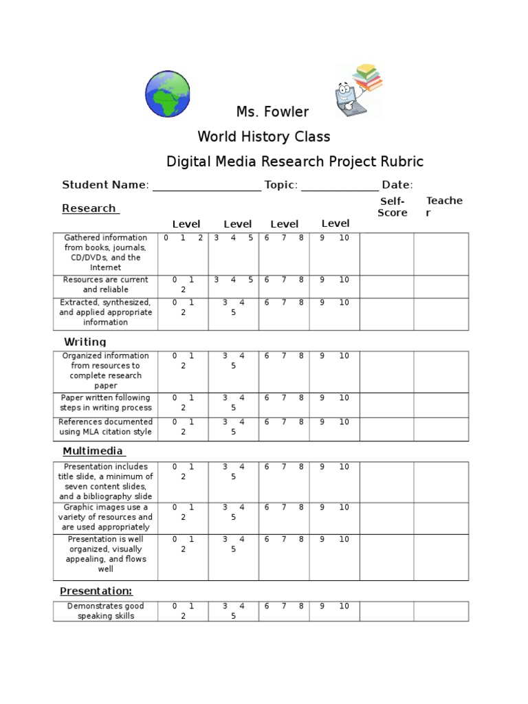 Digital Media Research Project Rubric | PDF | Career & Growth | Computers