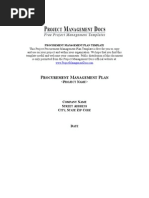 Project Procurement Management Plan Guide | PDF | Stationery