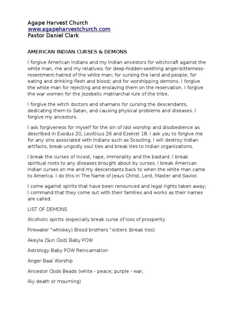 New! American Indian Curses & Demons | Download Free PDF | Witchcraft ...