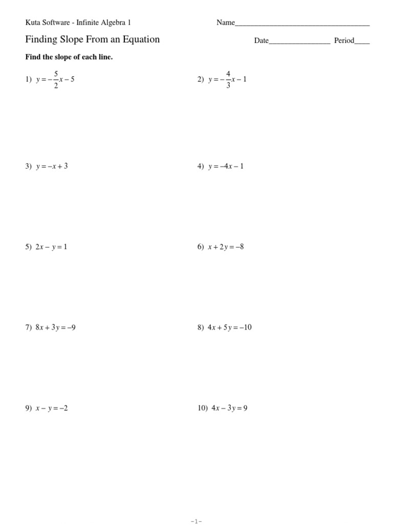 Slope Fromslop An Equation | PDF