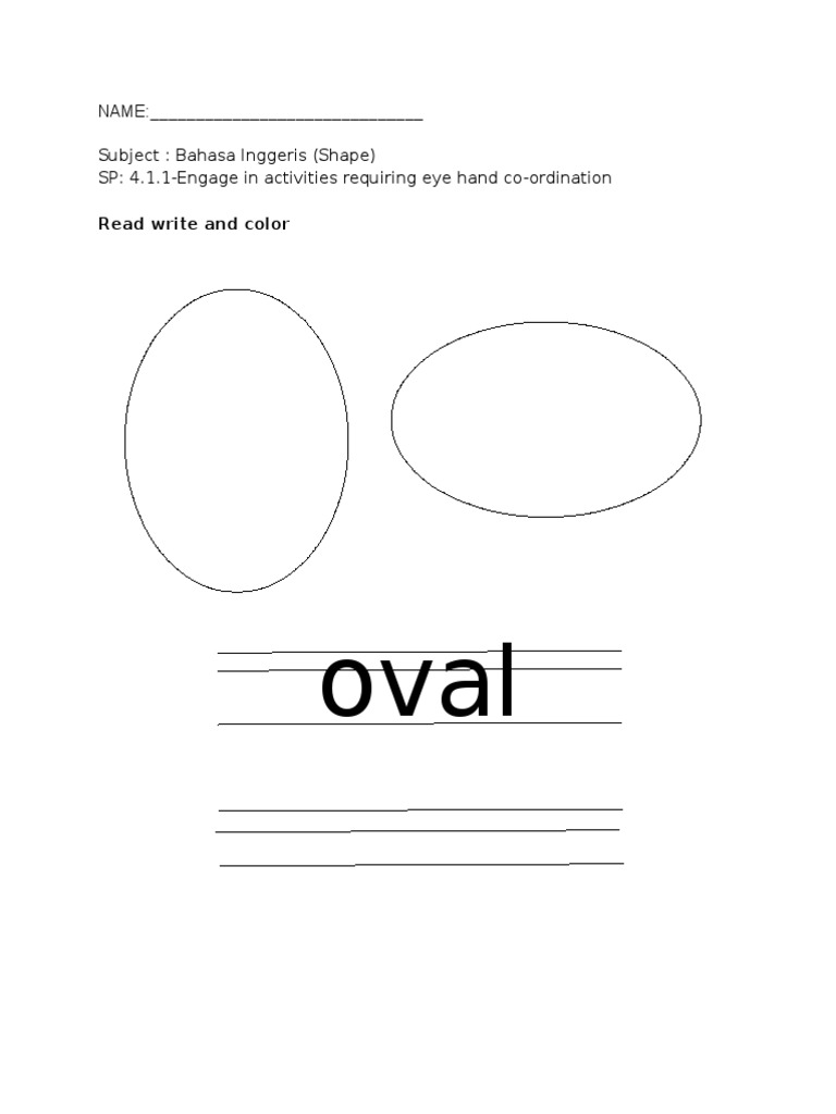 Oval Preschool | PDF | Career & Growth | Language Arts & Discipline
