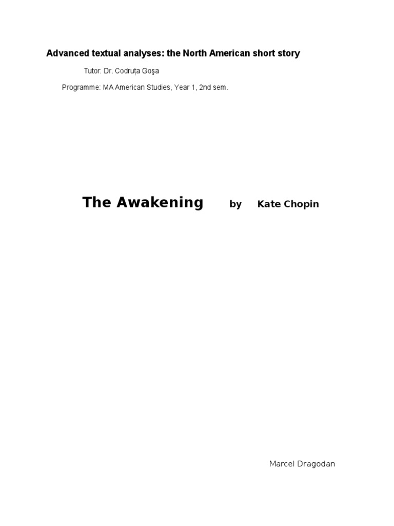 The Awakening | PDF | The Awakening (Chopin Novel) | Sex
