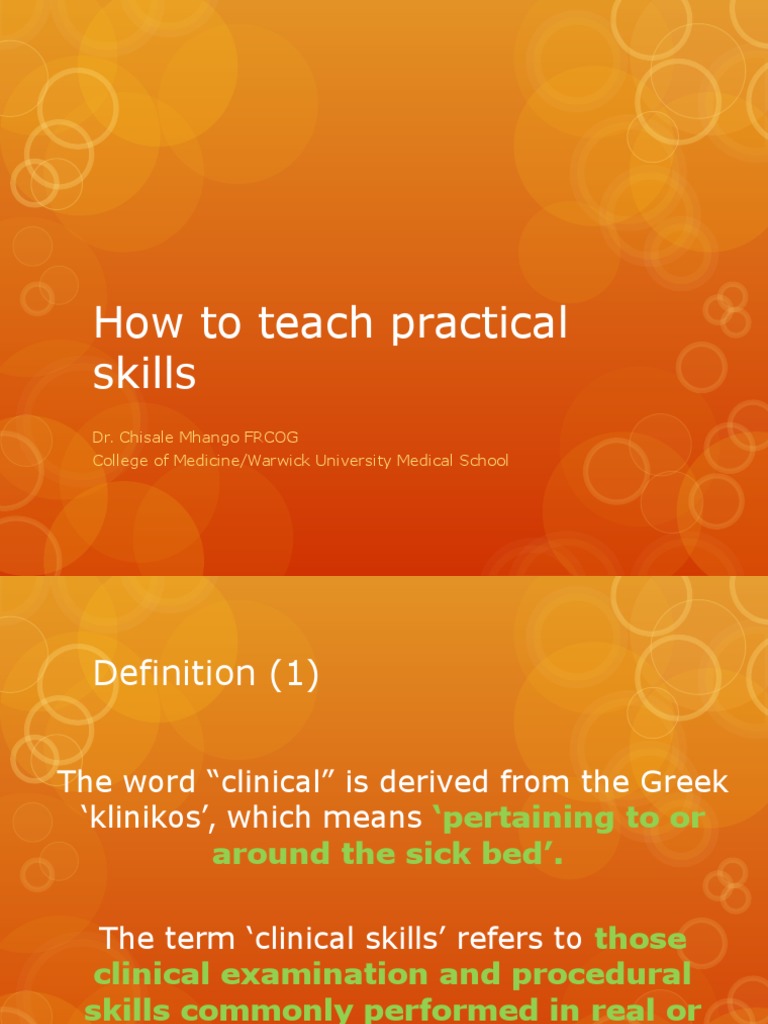 How To Teach Practical Skills | PDF | Simulation | Learning Styles