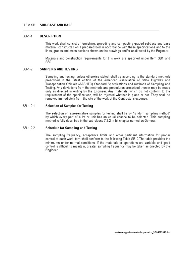Sub-Base & Base (241199) | PDF | Construction Aggregate | Road Surface