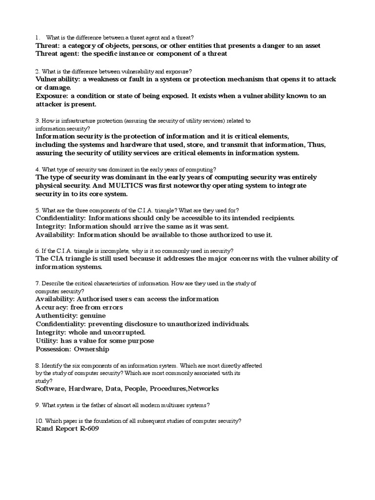 Chapter 1 It Sec | PDF | Computer Security | Security