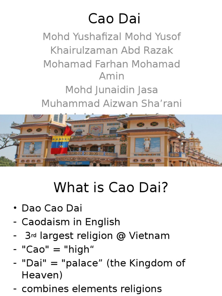 Cao Dai | Religious Belief And Doctrine | Religious Faiths
