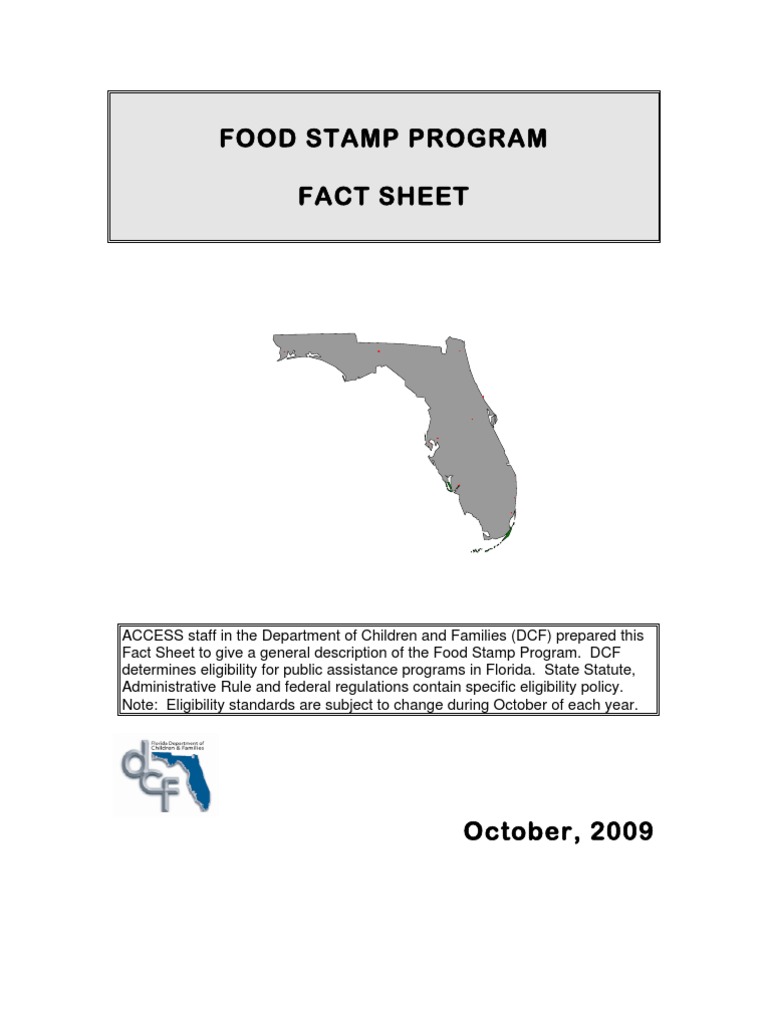 Florida Food Stamp Eligibility Guidelines | PDF | Supplemental ...