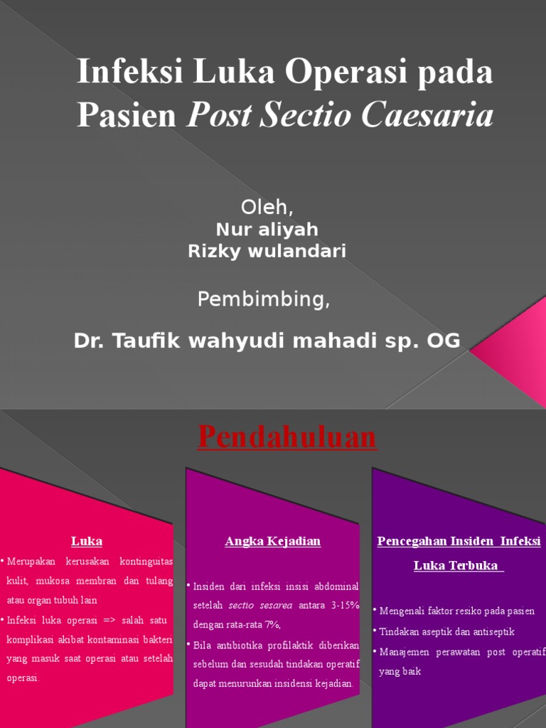 Infeksi Luka Operasi Pasca Sectio Caesaria | PDF