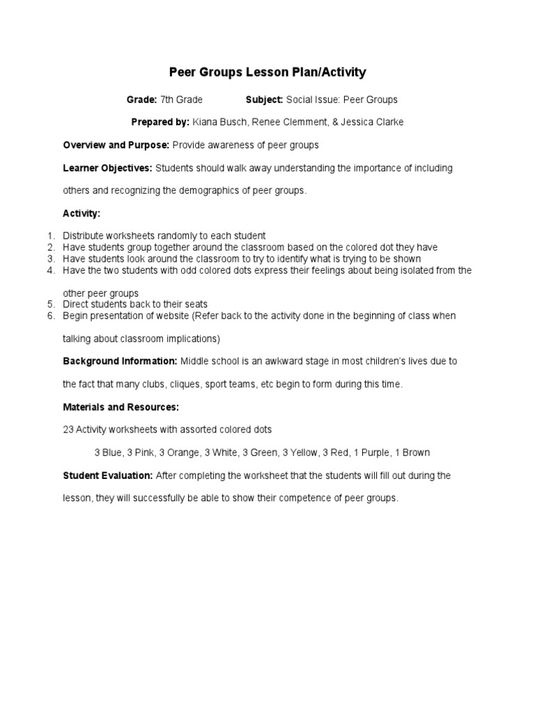 Lesson Plan | PDF