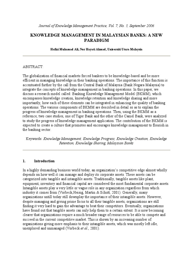 Journal of Knowledge Management Practice | PDF | Knowledge Management ...
