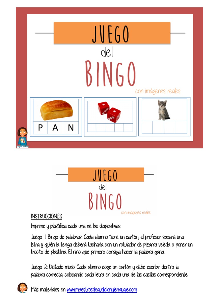 Bingo Educativo para Niños | PDF | Juegos y actividades | Artes del ...