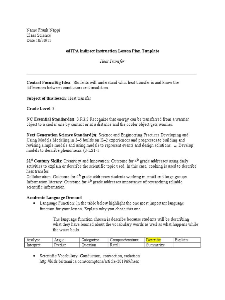 Heat Transfer Lesson Plan | PDF | Convection | Heat Transfer