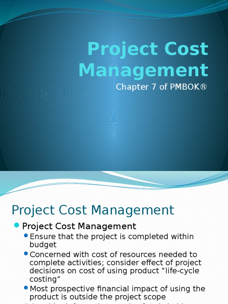Project Cost Management | PDF | Internal Rate Of Return | Net Present Value