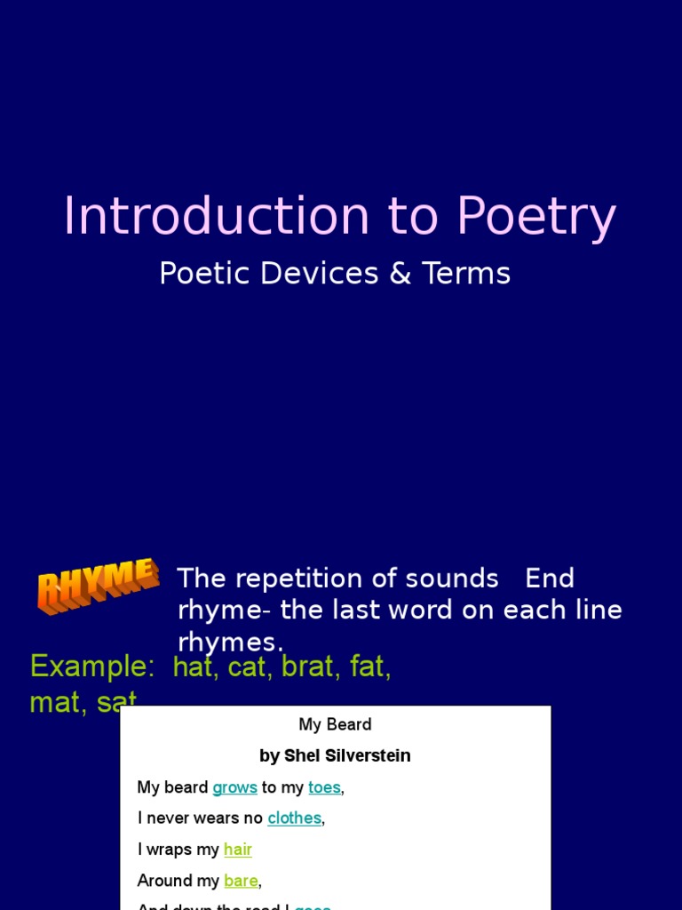 Poetic Devices Powerpoint | PDF | Poetry | Metaphor
