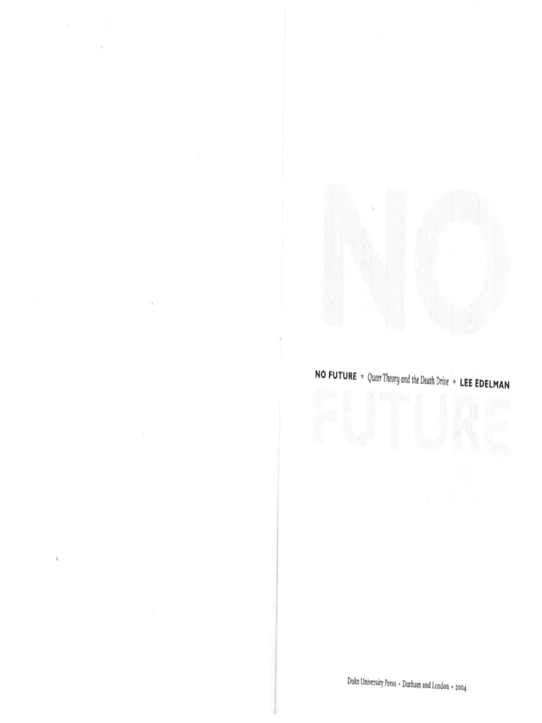 Edelman, No Future | PDF