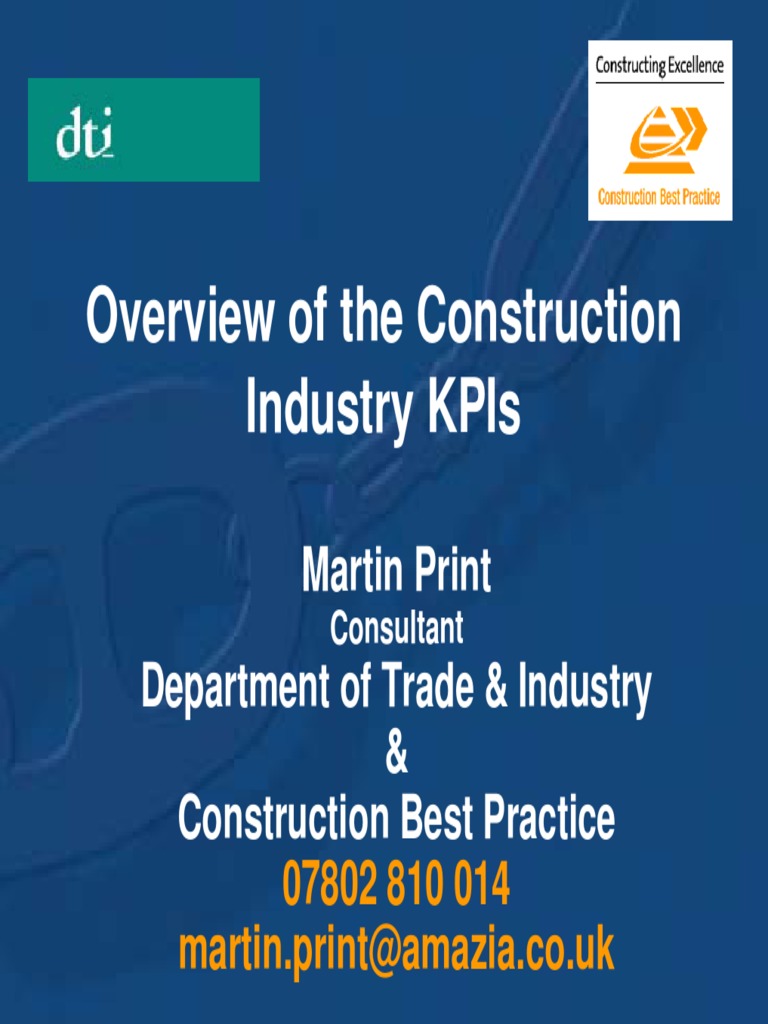 Overview of The Construction-KPI-Presentation | PDF | Performance ...