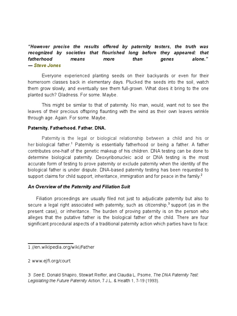Paternity and DNA Testing. | PDF | Dna Profiling | Father