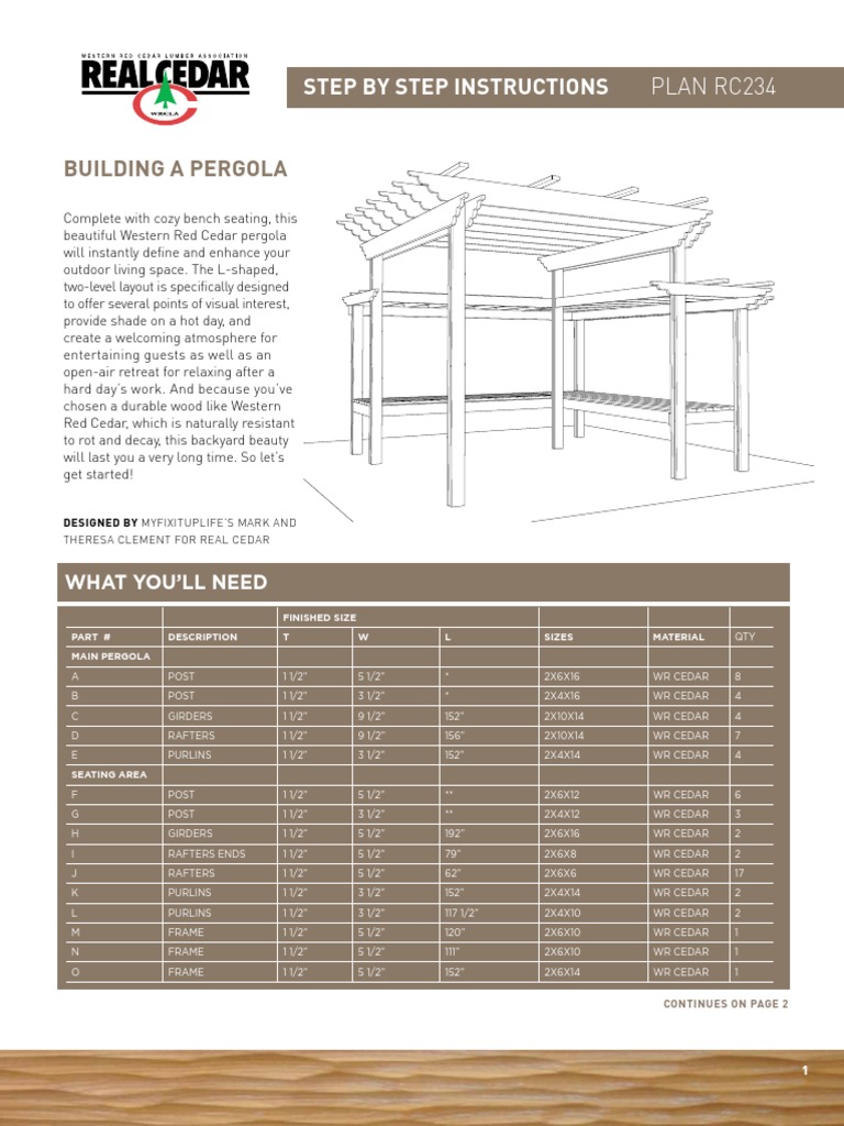 WRCLA PlanRC234 Pergola | PDF | Nature