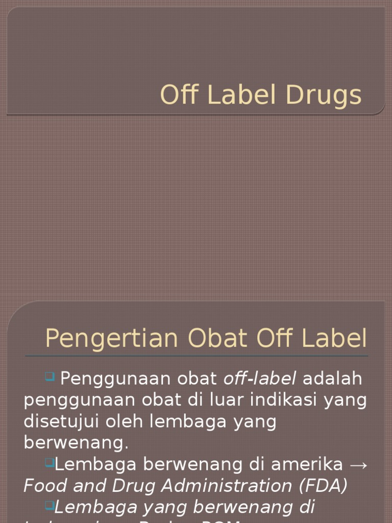 Off Label Drugs | PDF