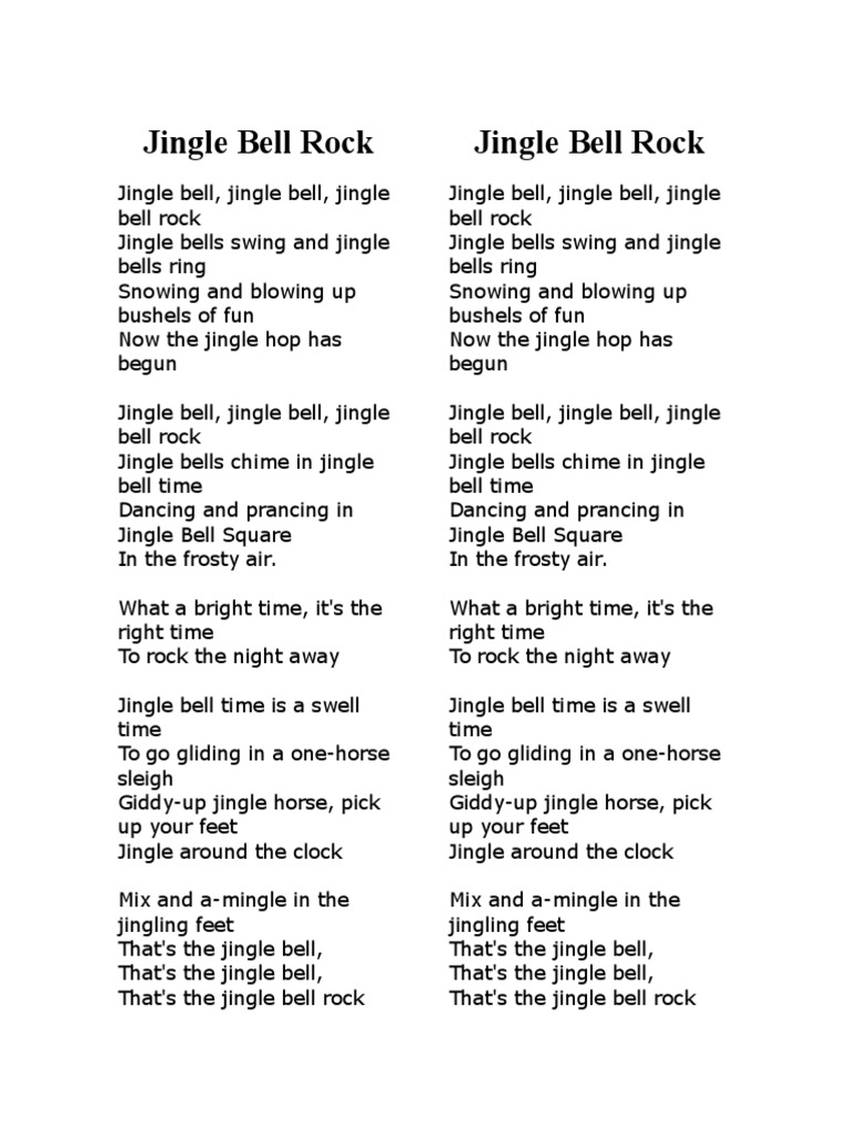 Jingle Bell Rock | Download Free PDF | Seasonal Traditions | Christmas ...