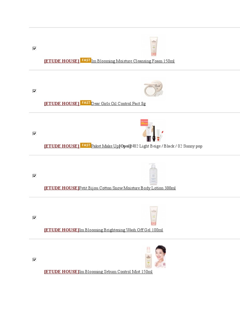 Etude House Skincare And Makeup Products Pdf