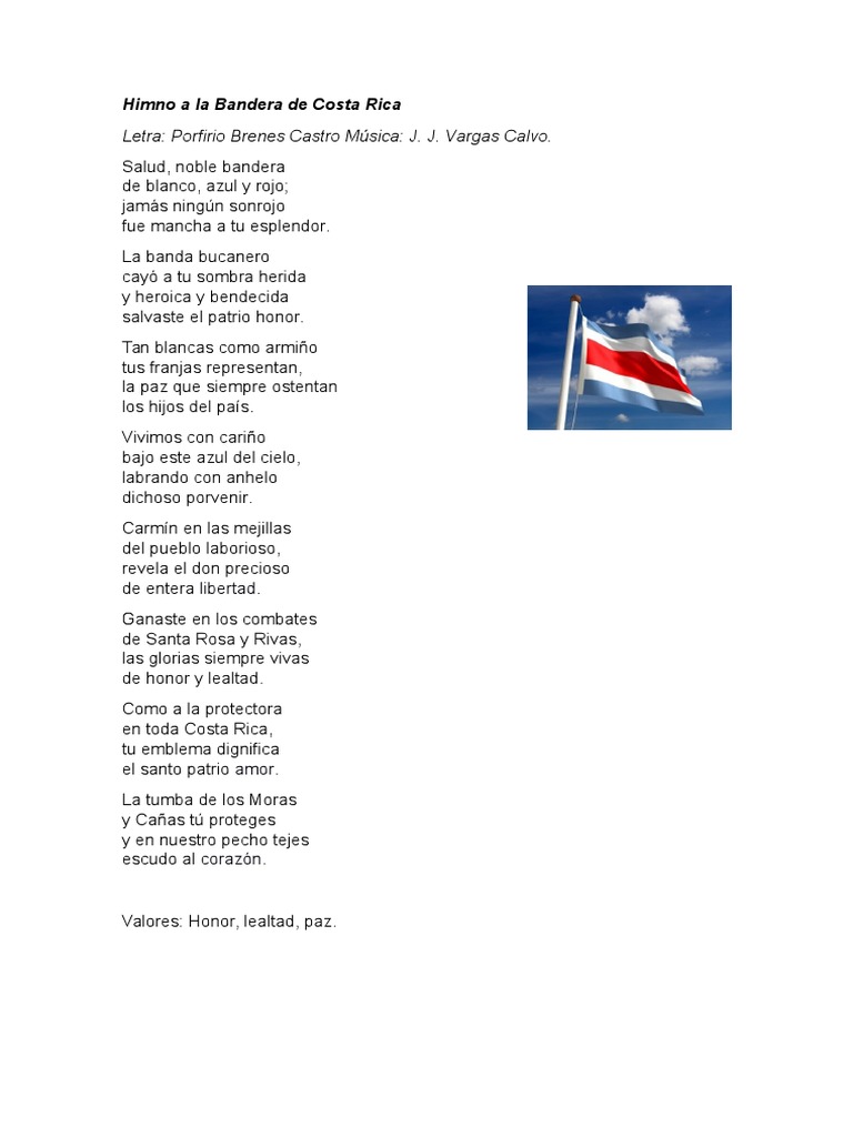 Letra Del Himno Nacional De Costa Rica Porn Sex Picture 