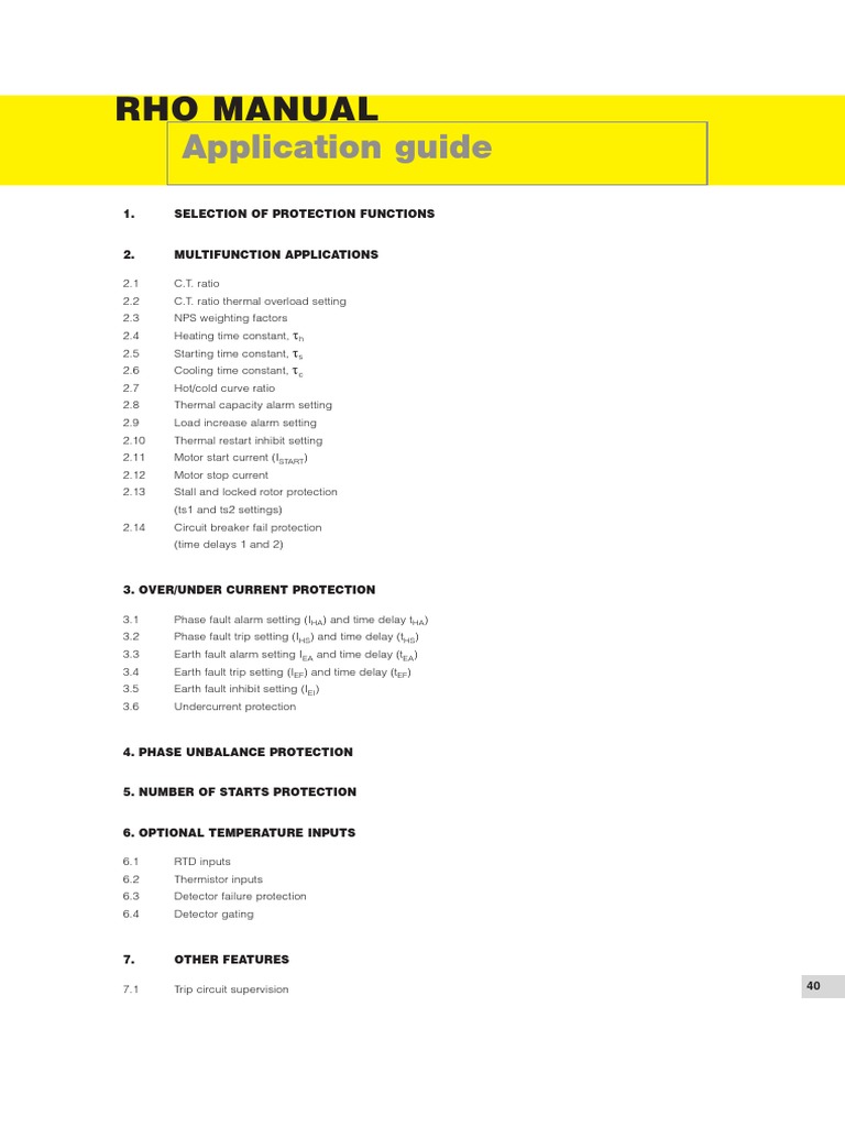 Rho3 Section5 Application Guide | PDF | Relay | Amplifier