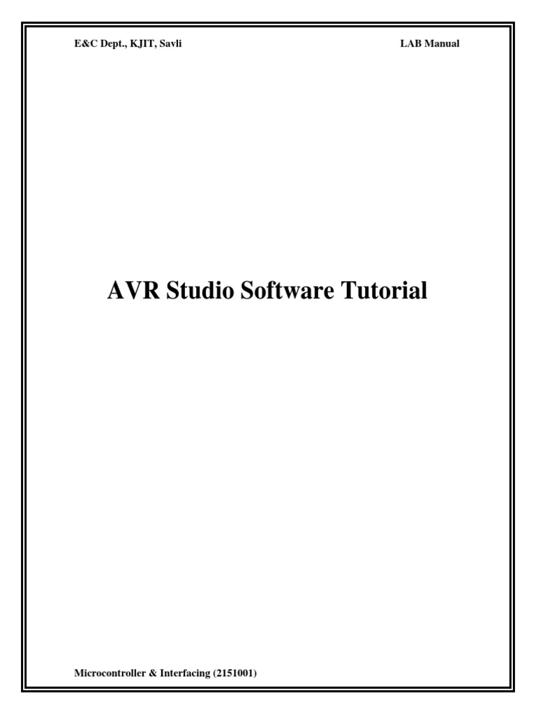 AVR Studio Software Tutorial - C & Assembly | PDF | Computer Program | Programming