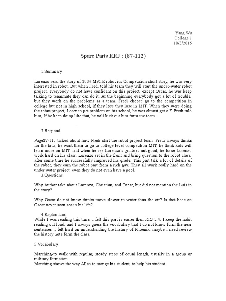 Spare Parts RRJ 4 | PDF