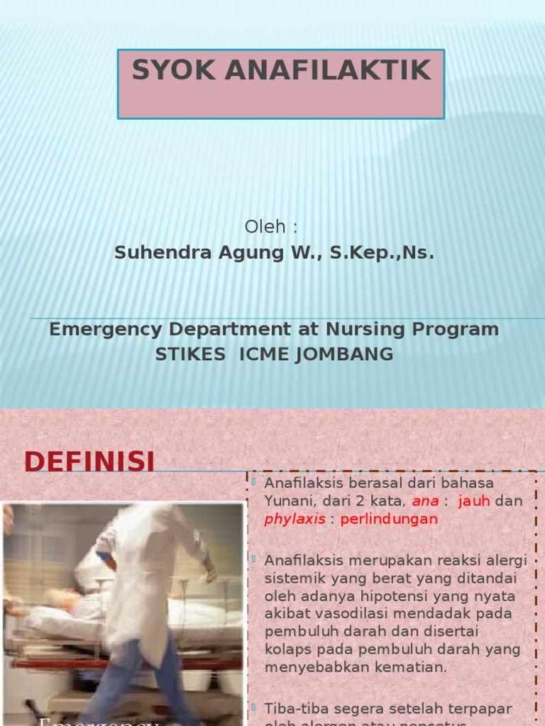 Panduan Lengkap Syok Anafilaktik | PDF