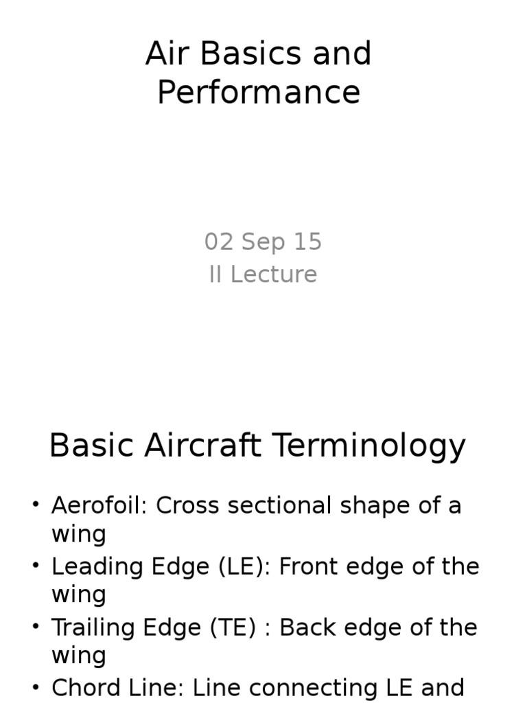 Aircraft Performance and Terminology Guide | PDF | Flight Control ...
