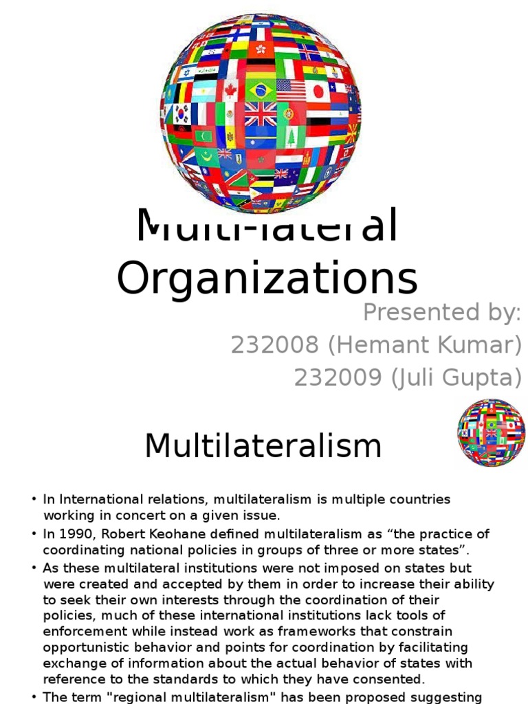 Multi Lateral Institutions | PDF | Multilateralism | World Trade ...