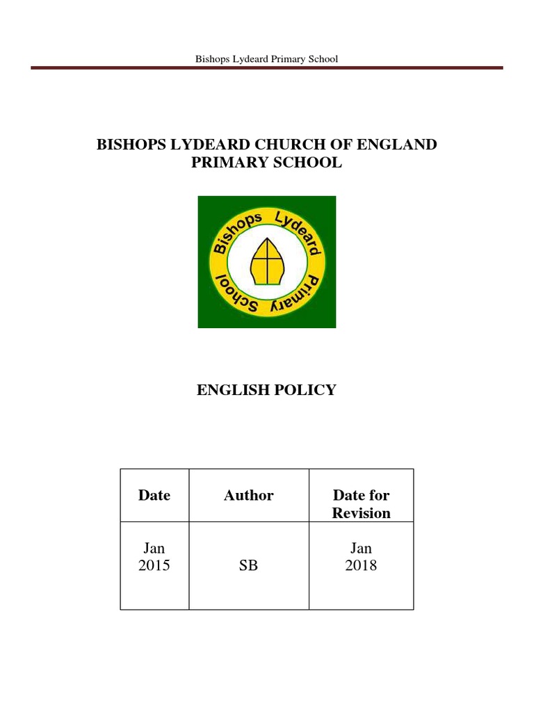 Writting English Policy | PDF | Reading (Process) | Educational Assessment